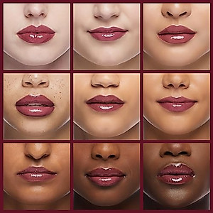 Burt's Bees 100% Natural Glossy Liquid Lipstick, Rushing Rose, 1 Tube