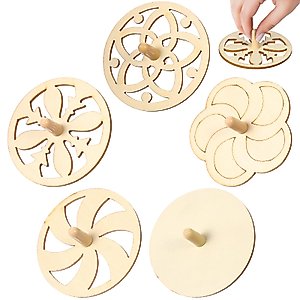 NUOBESTY 20pcs Spinning Top Wooden Gyroscope Blank Gyroscope Hollow Gyro Wood Gyro Tops for Kids DIY Gyroscope Kids Painting Toy Unfinished Tops Wood Tops Kids Gyroscope Kids Tops DIY Tops