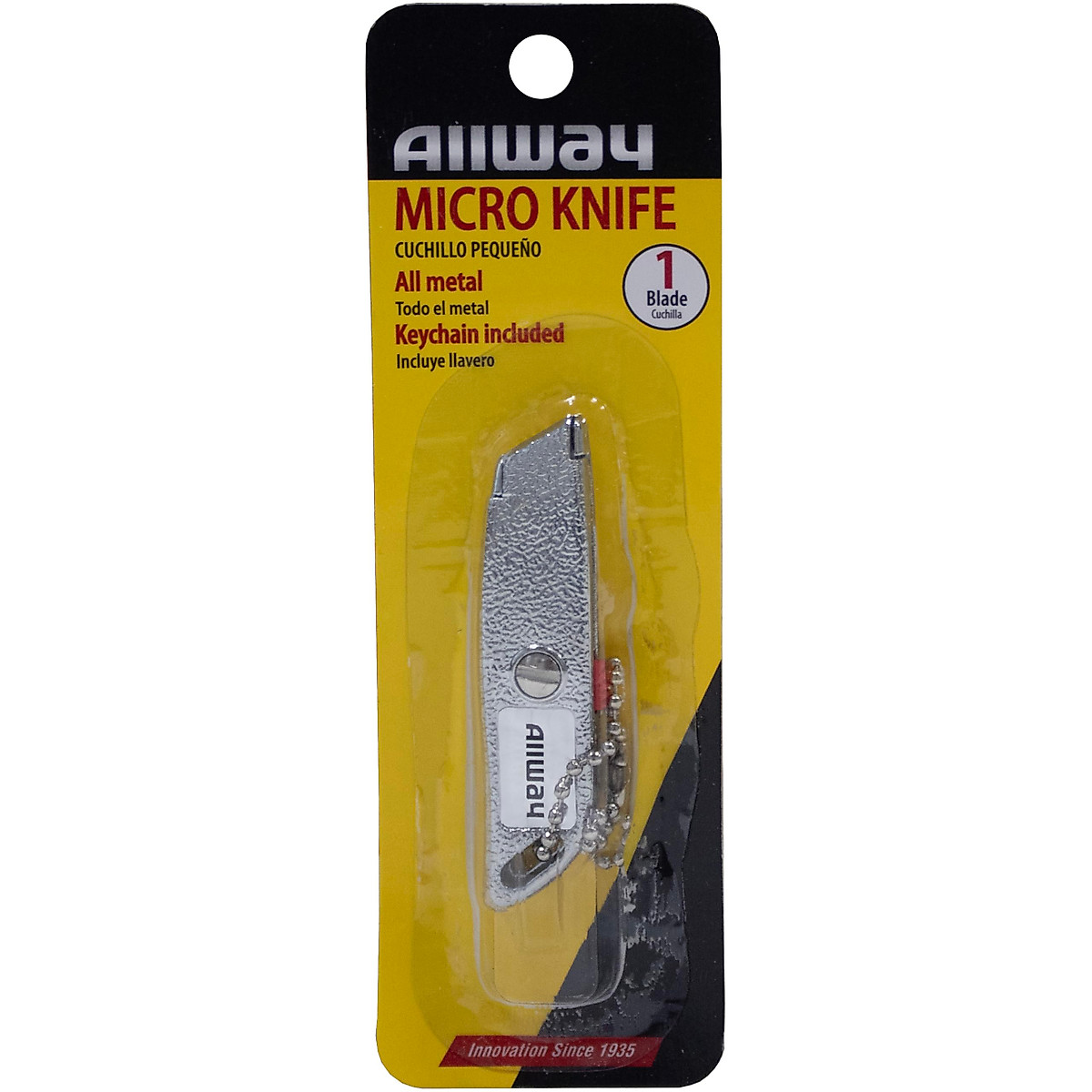 ALLWAY MK4 Chromed Die-Cast Retractable Micro Knife, 2-1/2"
