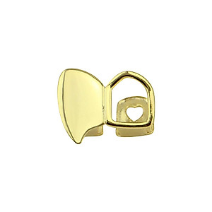 6PC 18K Plated Gold Grillz Mouth Teeth Top Tooth Single Grill Cap for Teeth Mouth Party Accessories Teeth Grills