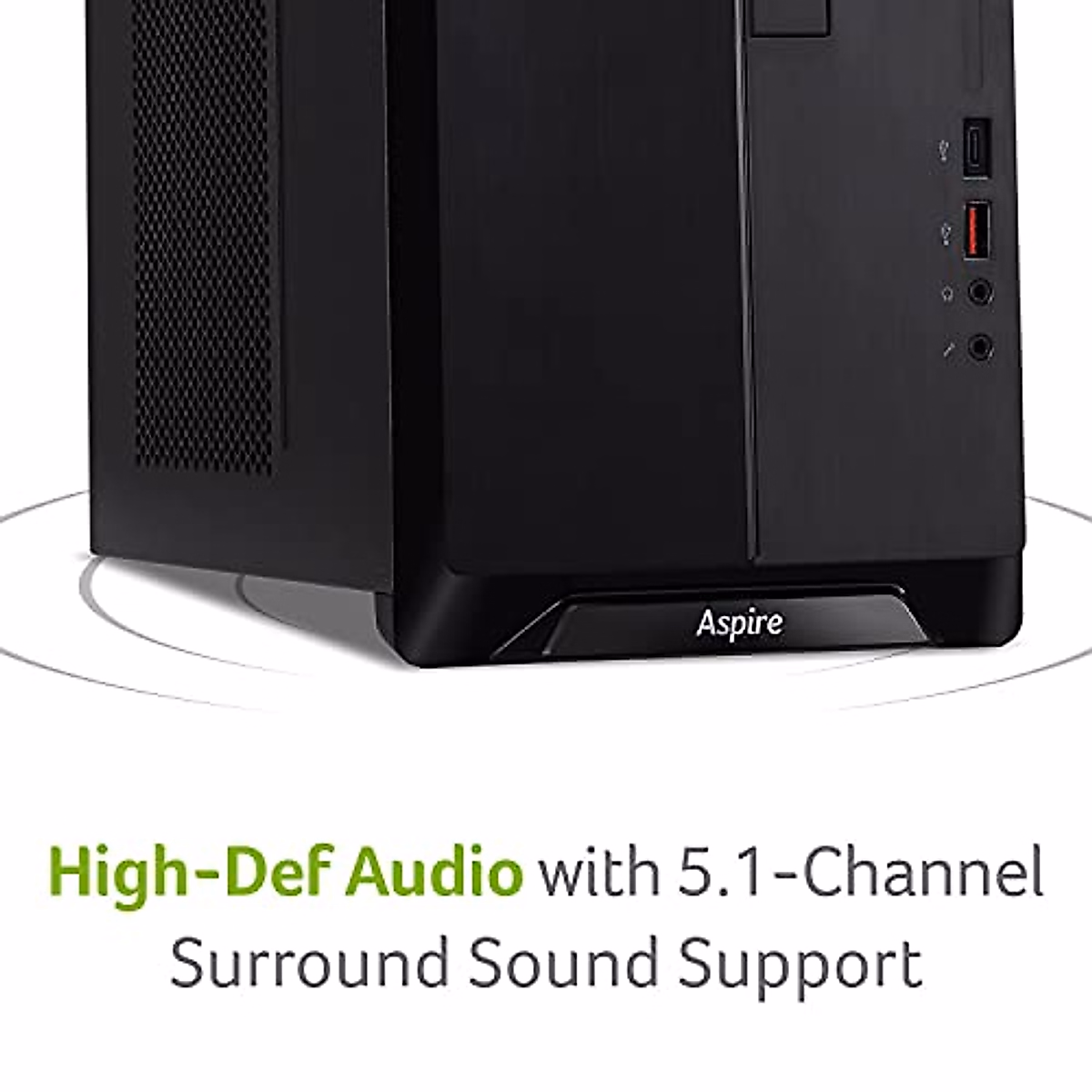 Acer Aspire TC-1660-UR17 Desktop | 10th Gen Intel Core i5-10400 6-Core Processor | 12GB 2666MHz DDR4 | 512GB NVMe M.2 SSD | 8X DVD | Intel Wireless Wi-Fi 6 | Windows 10 Professional