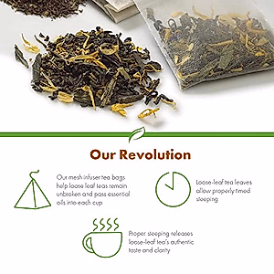 Revolution Tea - Dragon Eye Oolong Tea | Premium Full Leaf Infuser Teabags (20 Bags)