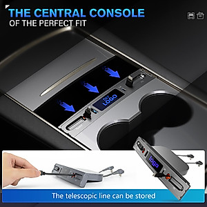 AOLEAD Tesla Model 3 Model Y 2021 2022 2023 Accessories for Tesla Center Console Organizer