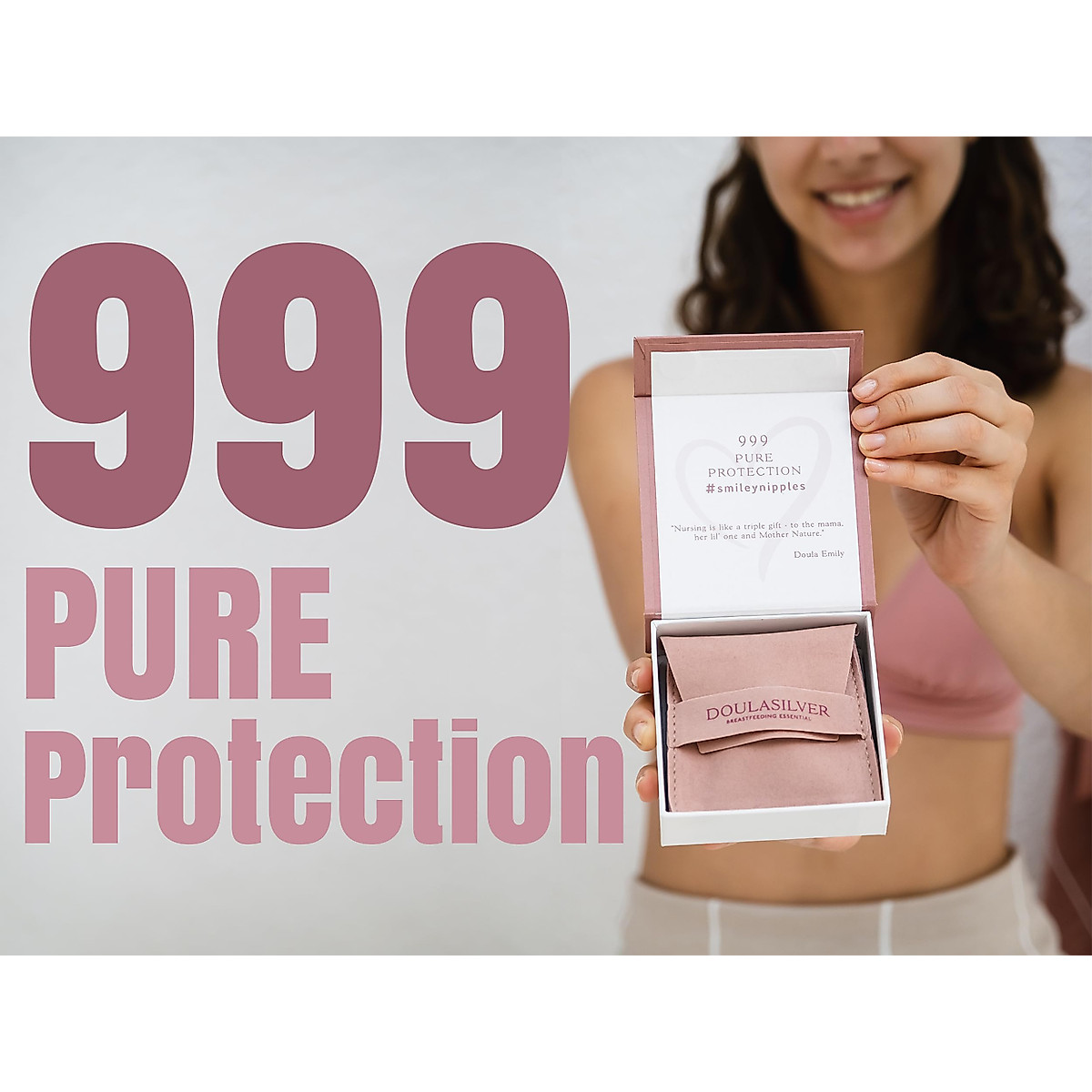 Doulasilver The Original Silver Nursing Cups - Breastfeeding Essentials - Nipple Shield - Breast Feeding - 999 Pure Silver - Nipple Shields for Nursing Newborn - Newborn Essentials Must-Haves