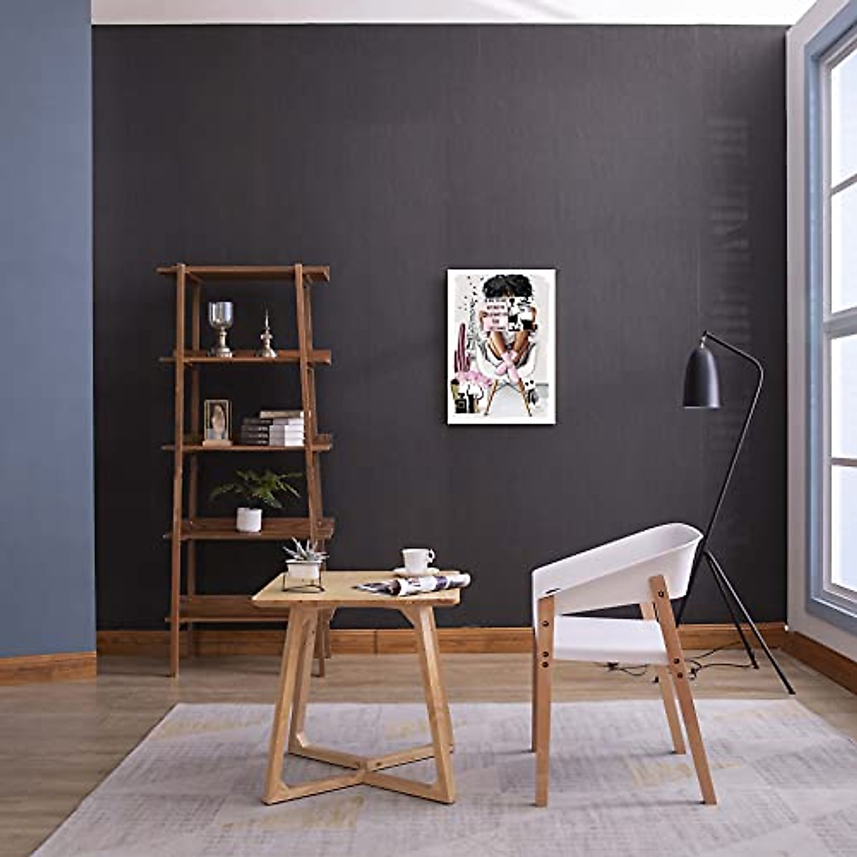 African American Wall Art Fashion Black Woman Queen Painting Home Decor For Bedroom Living Room Black Wall Art Woman Gifts Framed Ready To Hang12x16inch