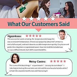 Vennco Waxing Kit, Wax Warmer Kit for Coarse Hair Removal, Hard Wax Kit with 14oz Wax Beads for Bikini Brazilian Legs Armpit Face Full Body for Women Man