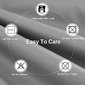 PureFit Patio Furniture Covers, Outdoor Table Furniture Cover Waterproof Rectangle, Patio Sectional Couch Set Cover for Deck, Lawn and Backyard, UV Resistant, 90"L x 64"W x 28"H, Gray