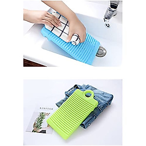 Cabilock Old School Washing Board Portable Non Washboard Plastic Hand Washing Board Underwear Washboard Mini Laundry Wash Board Clothes Washing Tool for Home Household (Blue) Manual Clothes Washer