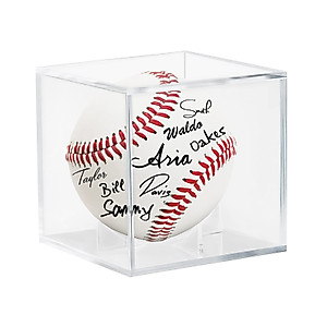 Baseball Display Case, UV Protected Acrylic Baseball Holder, Display Case for Autographed Baseball, Tennis Ball, Golf Ball, Memorabilia Display Cases (Baseball Case 1 Pack)