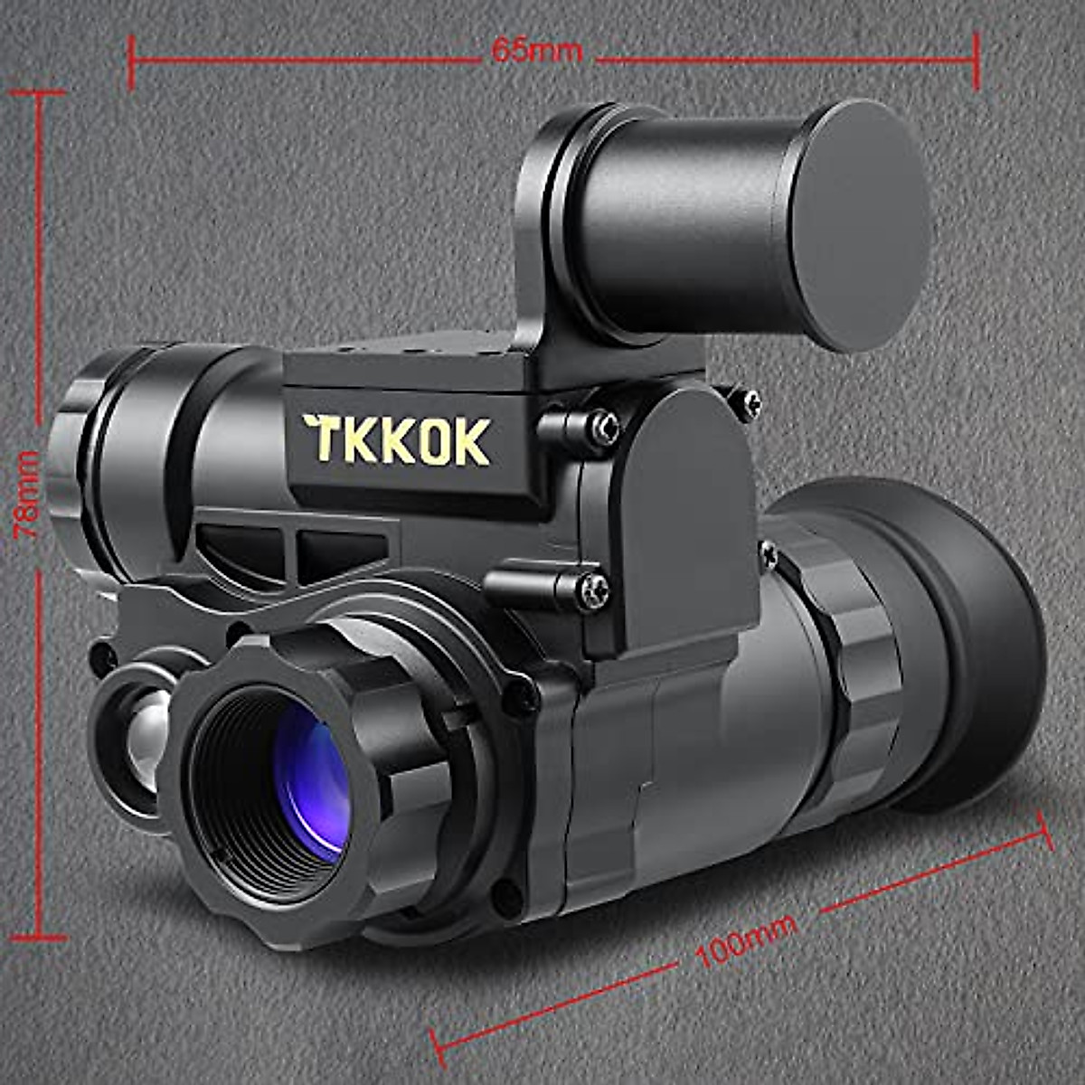TKKOK M60 Night Vision Goggles Monocular Helmet for Adults,Mount Suitable Fast Helmet IP66 1080P