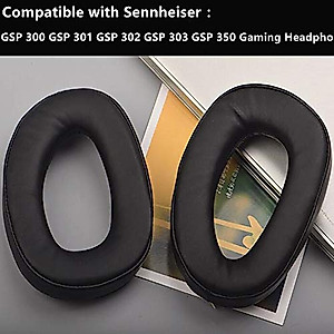 GSP 350 Earpads Replacement Ear Cushions Compatible with SENNHEISER GSP 300, GSP 301, GSP 302, GSP 303, GSP 350 Gaming Headphones
