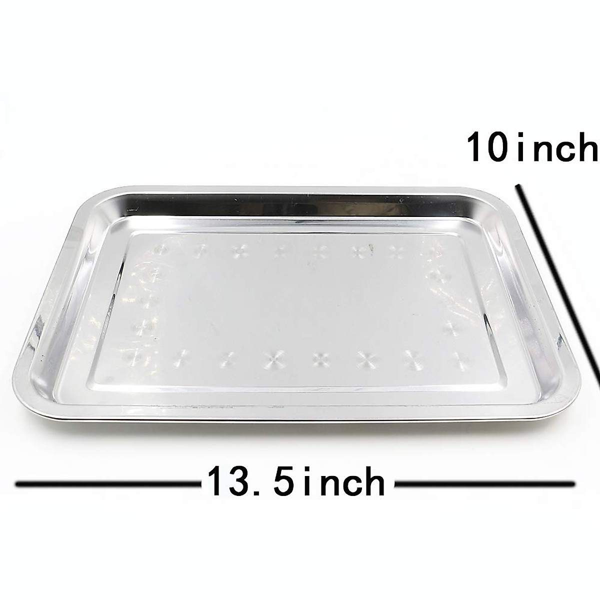 Stainless Steel Tray - 3Pcs Stainless Steel Tattoo Trays Medical Dental Tray Piercing Instrument Tool Tray Flat 13.5'' X 10'' for Tattoo Kit Tattoo Supply