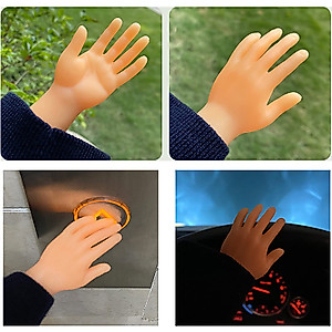 14 Pack Tiny Finger Hands,Flat Hand Style Mini Hand Finger Puppets,Fun and Realistic Little Finger Hands for Puppet Show,Gag Performance