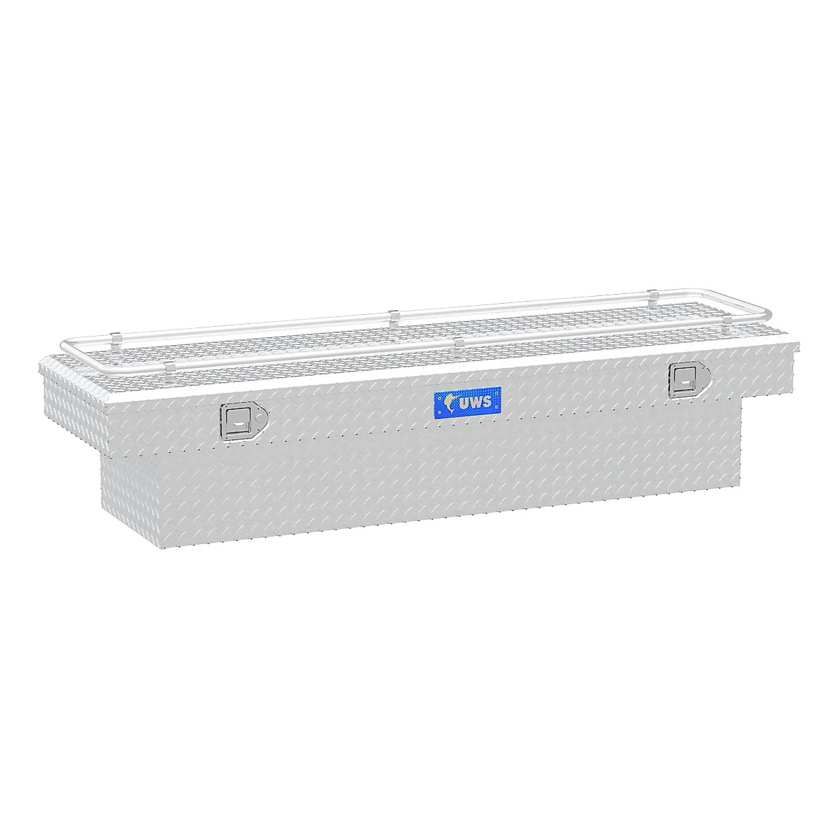 UWS TBS-69-R 69" Single Lid Crossover Tool Box with Beveled Insulated Lid and Rails