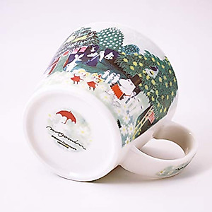Moomin Valley Water Color Soup Mug Cup Yamaka Japan
