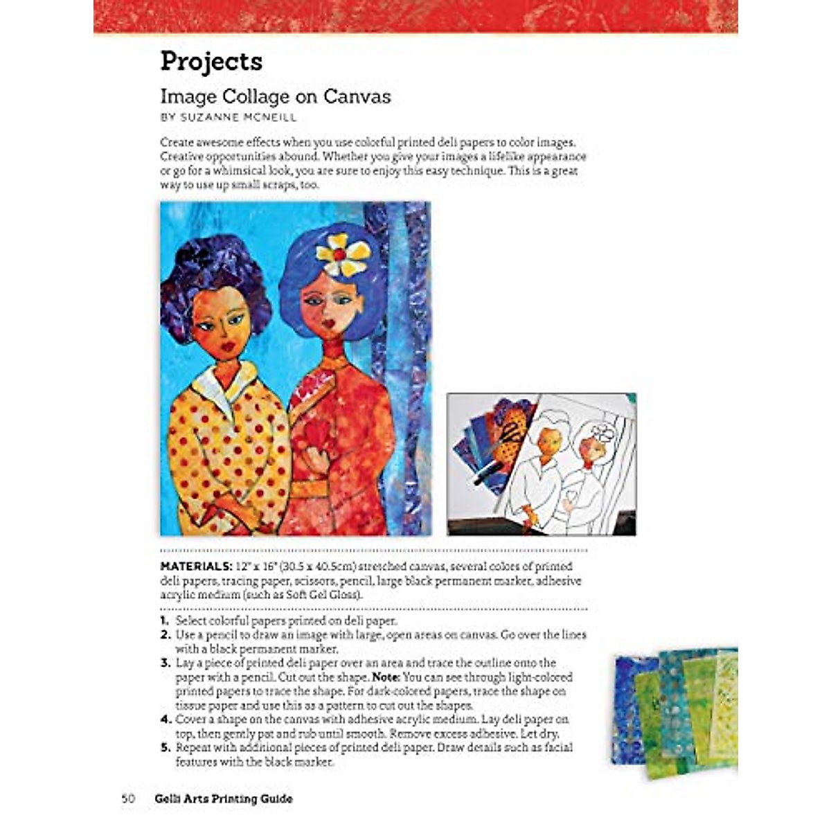 Gelli Arts (R) Printing Guide: Printing Without a Press on Paper and Fabric Using the Gelli Arts (R) Plate (Design Originals) 32 Beginner-Friendly Step-by-Step Projects, Techniques, and Inspiration