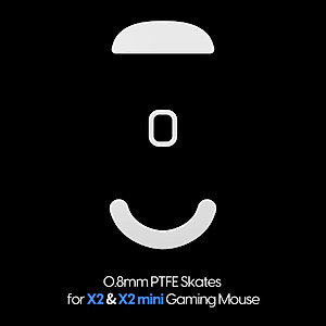 Pulsar Gaming Gears - PTFE Mouse Feet for X2 & X2 Mini Wireless Mice Premium Skate - White, Thick Type (0.8mm)