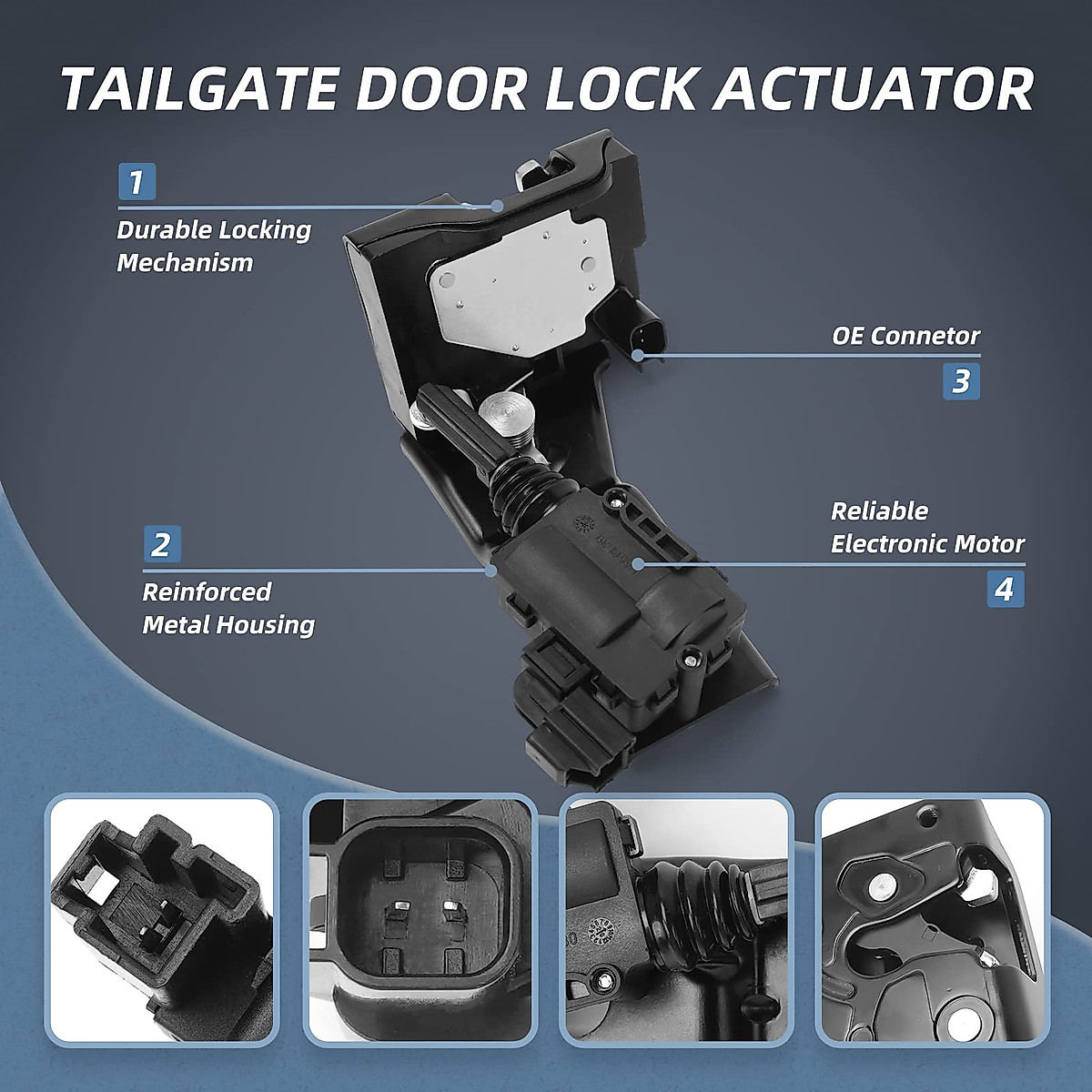 OTUAYAUTO Rear Tailgate Latch Actuator, Liftgate Power Door Lock Actuator - Replacement for 2009-2012 Ford Escape, 2008-2011 Mazda Tribute, 2009-2011 Mercury Mariner, OEM # 9L8Z-7843150-B 9L8Z7843150B
