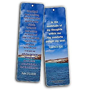 Bible Verses About Stress and Anxiety KJV Bookmarks (12-Pack) - Inspiring Scriptural Texts About How to Relieve Our Worries