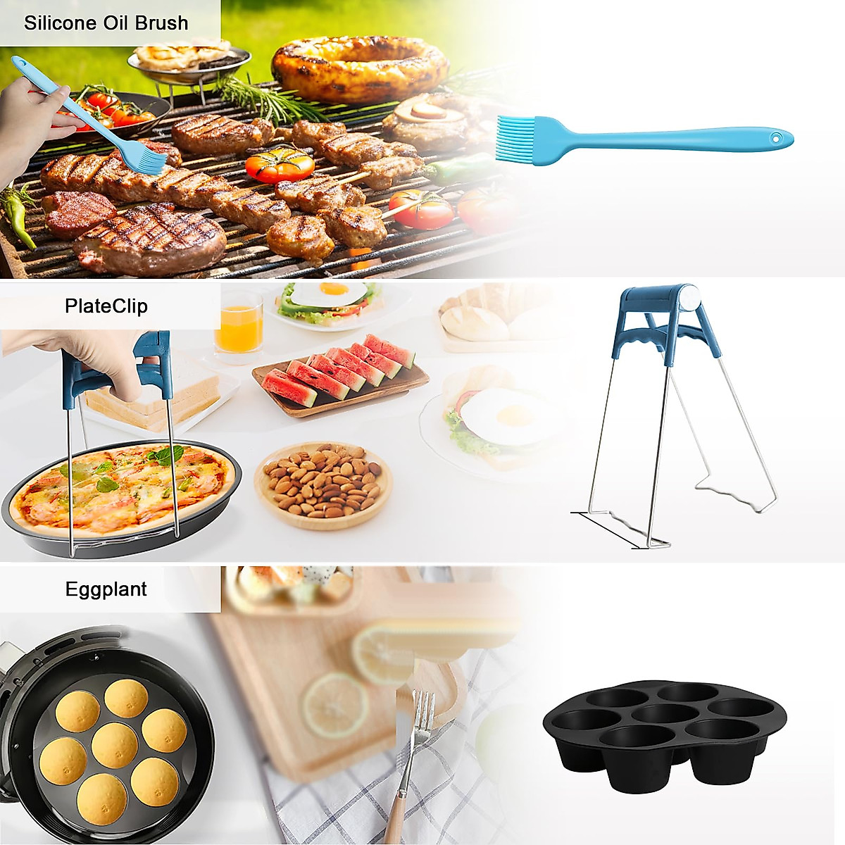 Yensong Air Fryer 5.8QT,Digital Touch Screen &Temperature Control,Non-stick Frying Basket,Free Recipes,Timer and Auto Shut off,1300W(Black)