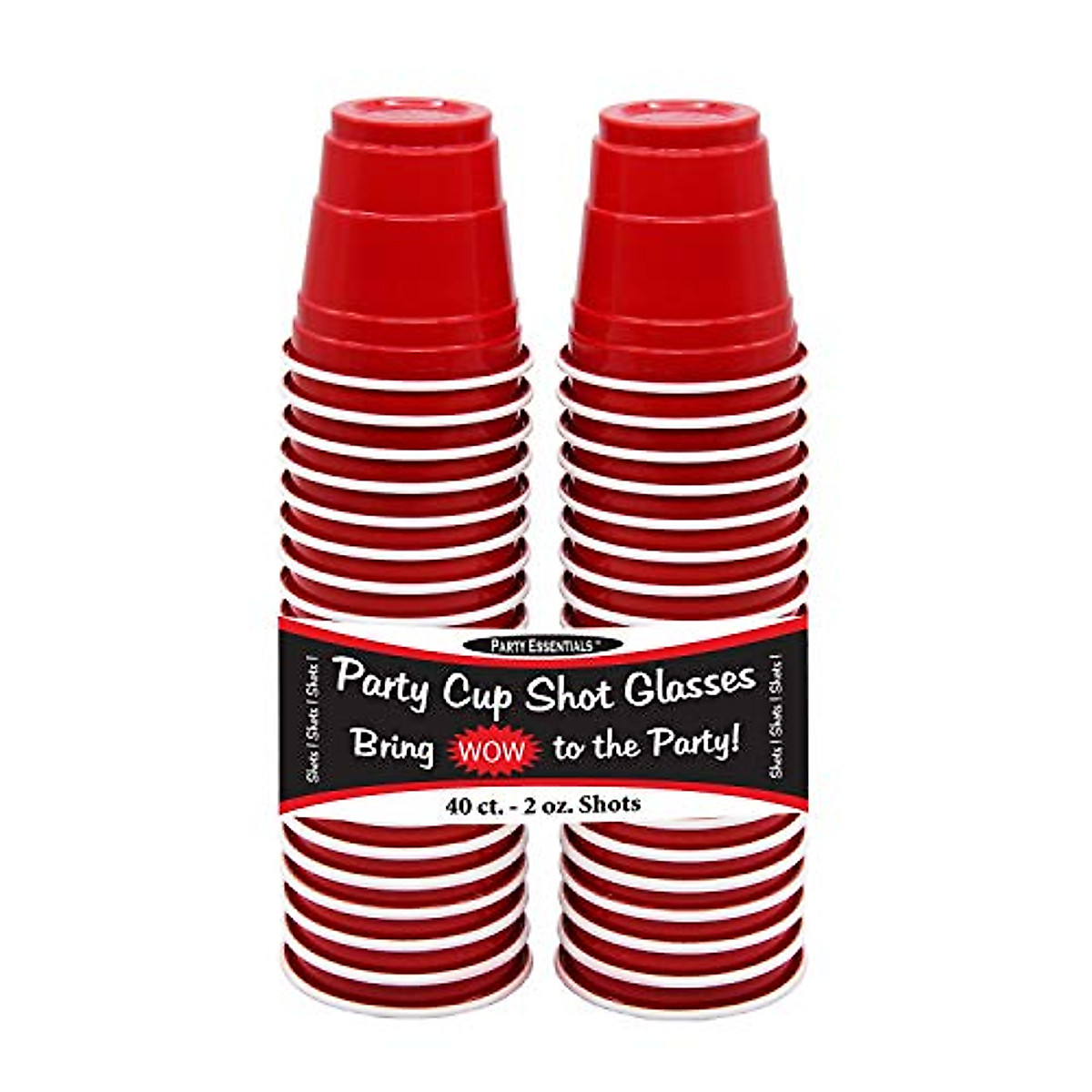 Party Essentials Party Supplies Tableware, 40-Count, Red