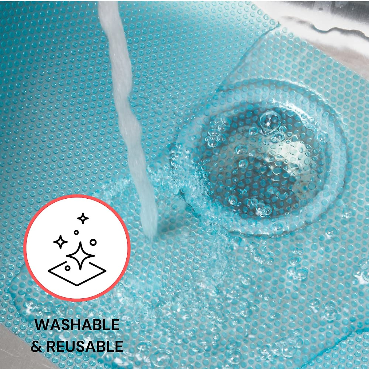 Con-Tact Brand Refrigerator Shelf and Bin Liner, Embossed Durable Washable Non-Adhesive Water and Oil Proof Reusable BPA Free Fridge Mat, 17.6" x 11.3", Teal, 3 Pack