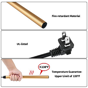 briidea Safe Dehumidifier Rod, Rod Reducing Humidity with Easy Installation and Plug Cord Easily Threading Through Safe's Hole, 12/16/24 inches Effective Coverage up to 100/150/300 Ft³