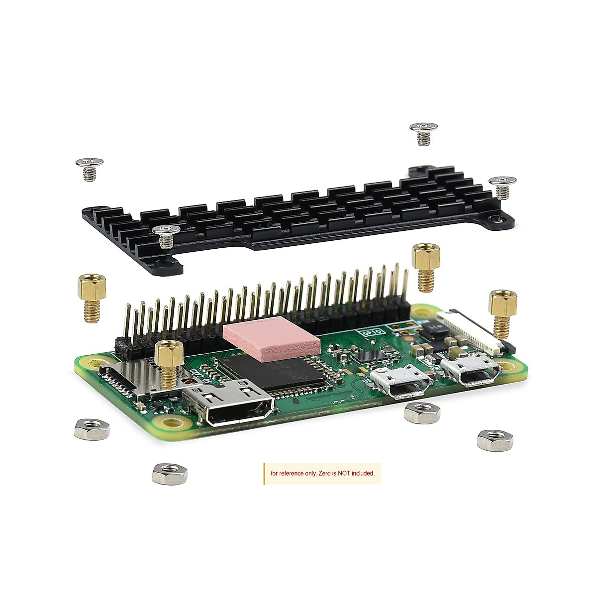 Raspberry Pi Zero Heatsink, Aluminum Heatsink for Raspberry Pi Zero 2 W/Pi Zero 2 WH/Raspberry Pi Zero/Pi Zero W/Pi Zero WH