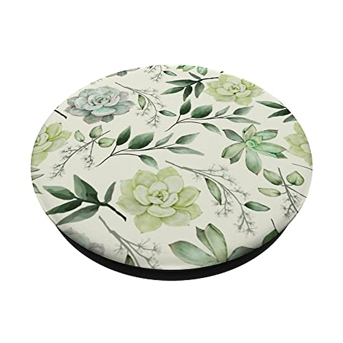 Succulent Plant Botanical Green Floral Pattern Flower cactus PopSockets Standard PopGrip