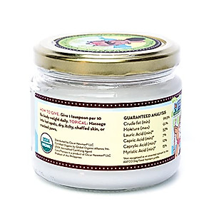 CocoTherapy Organic Virgin Coconut Oil, 8 Ounces, Natural Supplement for Dog Skin Coat Digestion and Immunity