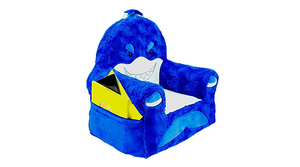 Soft Landing Premium Character Chair for Kids - Dark Blue Shark