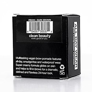 Palladio Brow Pomade Waterproof, 24 Hour Wear, Smudge Proof and Sweat Resistant Formula, Super Creamy Formula Glides on And Helps to Fill in Brows for a Dramatic, Defined, Flawless Look (Dark Brown)