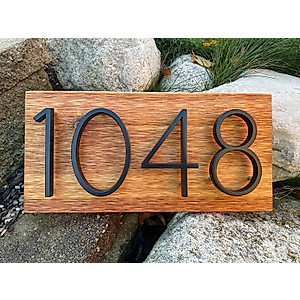 5 Inch House Numbers for Outside, Metal Modern Floating House Numbers, Garden Door Mailbox Decor Number with Nail Kit, Visibility Signage (Black 3)
