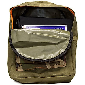 Everest Basic Color Block Backpack, Olive/Camo, One Size