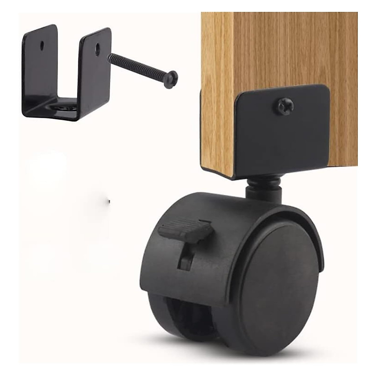 Casters Swivel casters Heavy Duty 4pcs Furniture Office Chair Sofa Brake Plastic Rolling Wheels Caster for Industrial Furniture casters Workbench