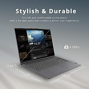 Lenovo IdeaPad Flex 5 16" 2-in-1 2.5K IPS Touchscreen Laptop, Intel Core i7-1255U, 16GB RAM, 1TB SSD, Backlit Keyboard, Fingerprint Reader, Win 11 Pro, Storm Grey, 32GB Hotface USB Card