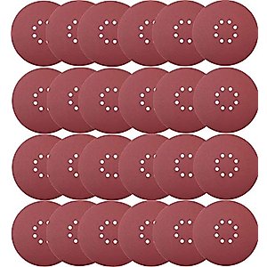 Tonmp 50 PCS 120 Grit 9 Inch 8 Hole Hook-and-Loop Sanding Discs Sandpaper -Premium Aluminum Oxide Sander Paper for Drywall Sander (120 Grit - 50 Pack)