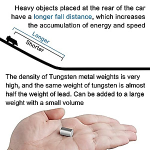 Tungsten Wood Car Weights 3.25oz Cylindrical Tungsten Weights Kit for Pine Race Wood Car, 14 Pieces Incremental Cylinders Weight to Optimize Your Wood Car Speed 4 Sizes