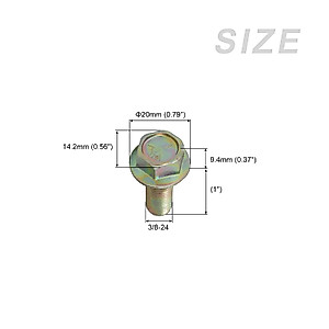 METALLIXITY Flanged Hex Head Bolts (3/8-24 x 1") 20pcs, Hexagon Serrated Flange Bolt Carbon Steel Screw - for House Construction Hardware Fasteners