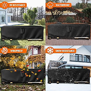 Ruimoy Patio Furniture Covers, Outdoor Furniture Cover Waterproof, General Purpose, Outside Table and Chair Covers, Heavy Duty 600D (86 Inch L x 44 Inch W x 27.8 Inch H)