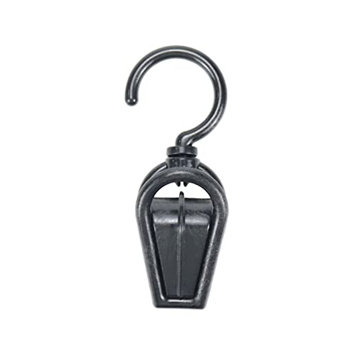 Bisbai 10 Pcs Hanging Hold Clips Portable Travel Hangers Clips Laundry Hooks Clip Home Swivel Laundry Clips Clothes Pins for Curtain Socks Towel Boot(Black)