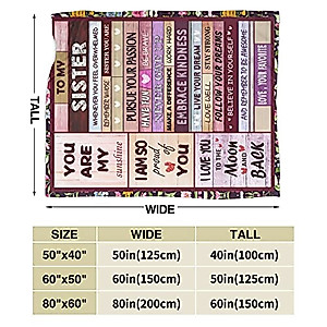 Gifts for Sister, Sister Birthday Gifts from Sister Brother, Unique Blanket to My Sister, Soul Sister, Big Sister Gift, Valentines Christmas Warm Premium Flannel Throws Blankets 50" x 40"