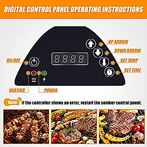 Digital Electric Smoker Control Panel Compatible with Masterbuilt 20071317/20071117 / 21071218 and More Masterbuilt Electric Smoker Grill Models Replace 9907160014