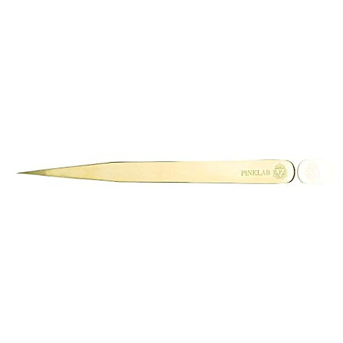 Rev Pro Gold Straight Fine Point Tweezer for Eyelash Extensions By PINKLAB