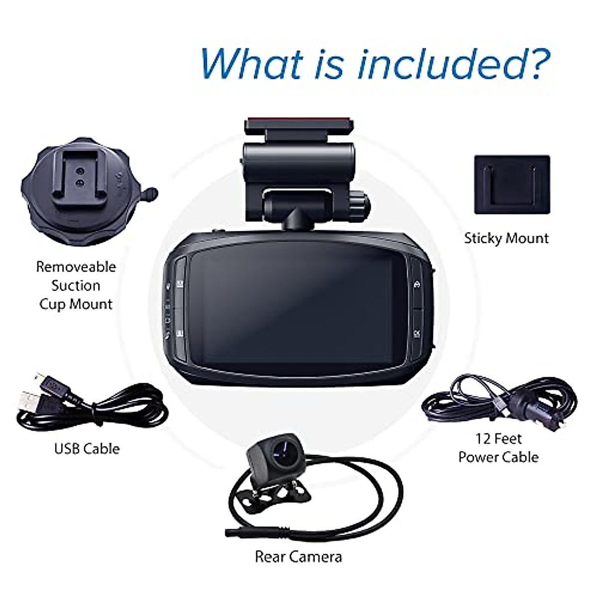 WheelWitness HD PRO Mark II Dash Cam – Premium Front & Rear Dash Cam - Sony Starvis - Super Capacitor - iOS Android App - 170° Super Wide Lens - Night Vision Dashboard Camera - for 12V Cars & Trucks…