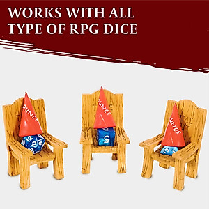LYNX DND Dice Jail - Time Out Chair & Dunce Hat Punish Your Bad in Our of Shame Accessories/Gift for Dungeons and Dragons. Miniature Cap Works All D&D D20, D10, D8, D6, D4