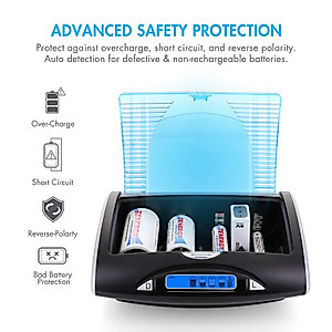 Tenergy 68 Pack Rechargeable Batteries with Charger, 24xAA 24xAAA 8xC 8xD Rechargeable Batteries with Charger, Ideal for Everyday Household Electronics…