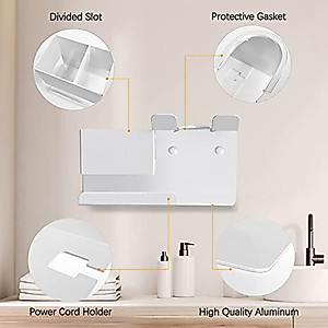 Hair Dryer Holder Wall Mounted, Metal Bathroom Hair Styling Tool Organizer Storage for Blow Dryer Straightener Flat Iron, Hot Hair Tool Holder