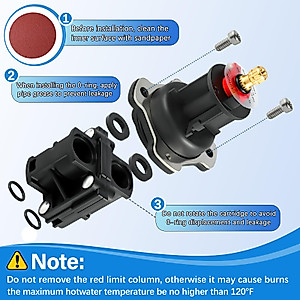 GP76851 Mixer Cap and GP500520 Pressure Balancing Unit Kit, Compatible with Kohler GP77759, GP876851 Part, Shower Valve Cartridge Replacement Repair Kit for Rite Temp and 1/2" Shower Valve