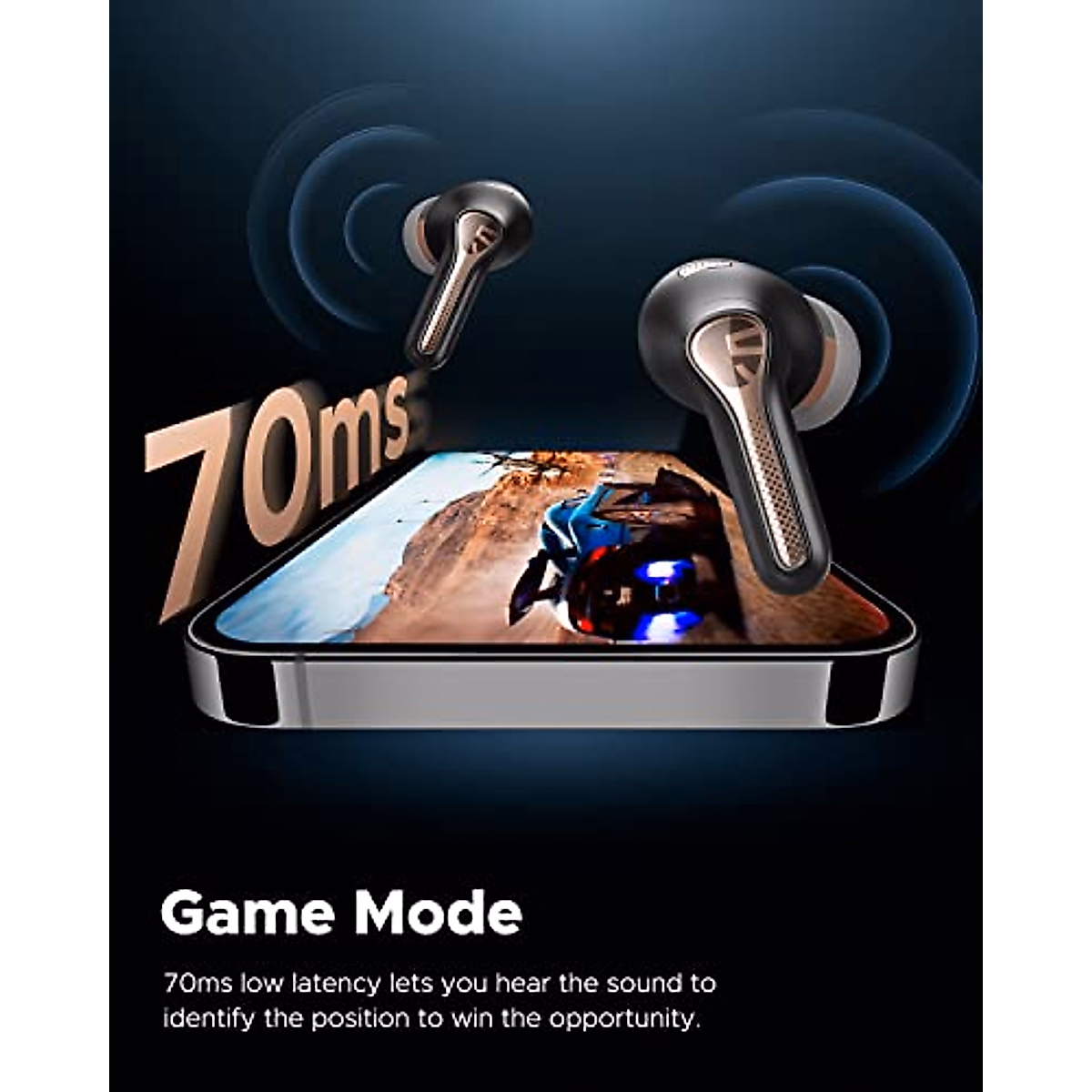 SoundPEATS Capsule3 Pro Wireless Earbuds with Hi-Res and LDAC, 43dB Hybrid Active Noise Cancelling Bluetooth 5.3 Earphones with 6 Mics for Calls, 52 Hours of Playtime, Transparency Mode, Game Mode